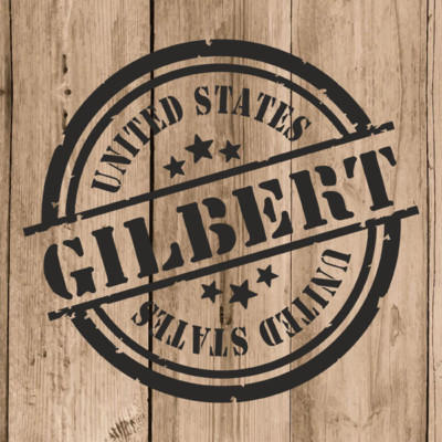 Gilbert Sticker Vinyl 10 cm / 4" Decal Stamp Gilbert United States Usa ...