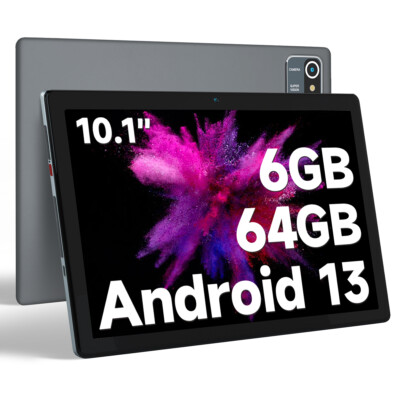 Anmecs 10.1" Android 13 Tablet 6GB+64GB Quad Core 1280×800 HD+IPS ...
