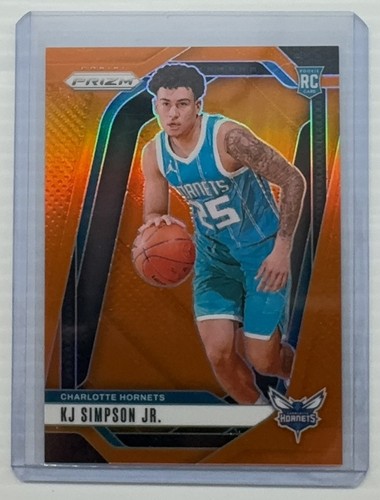 2024-25 Prizm KJ Simpson Jr. Orange Prizm Rookie RC #31/49 Hornets | eBay