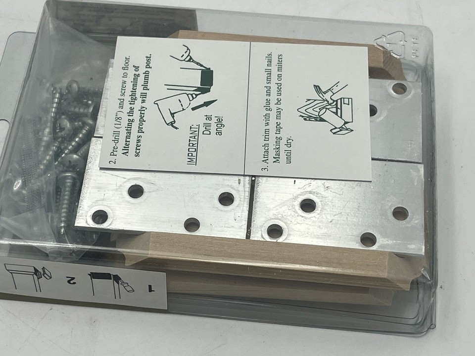 (2) Newel L-Bracket Post Fastener Kit 3-1/4" Hemlock UBS Zinc Plated ...