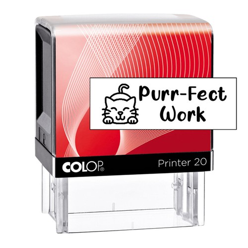 Colop P20 Purr-Fect Work Self Inking Rubber Label Stamp Teacher No ...