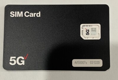 Verizon Wireless Sim Card Unactivated Nano Size 5G Cell Data plan ...