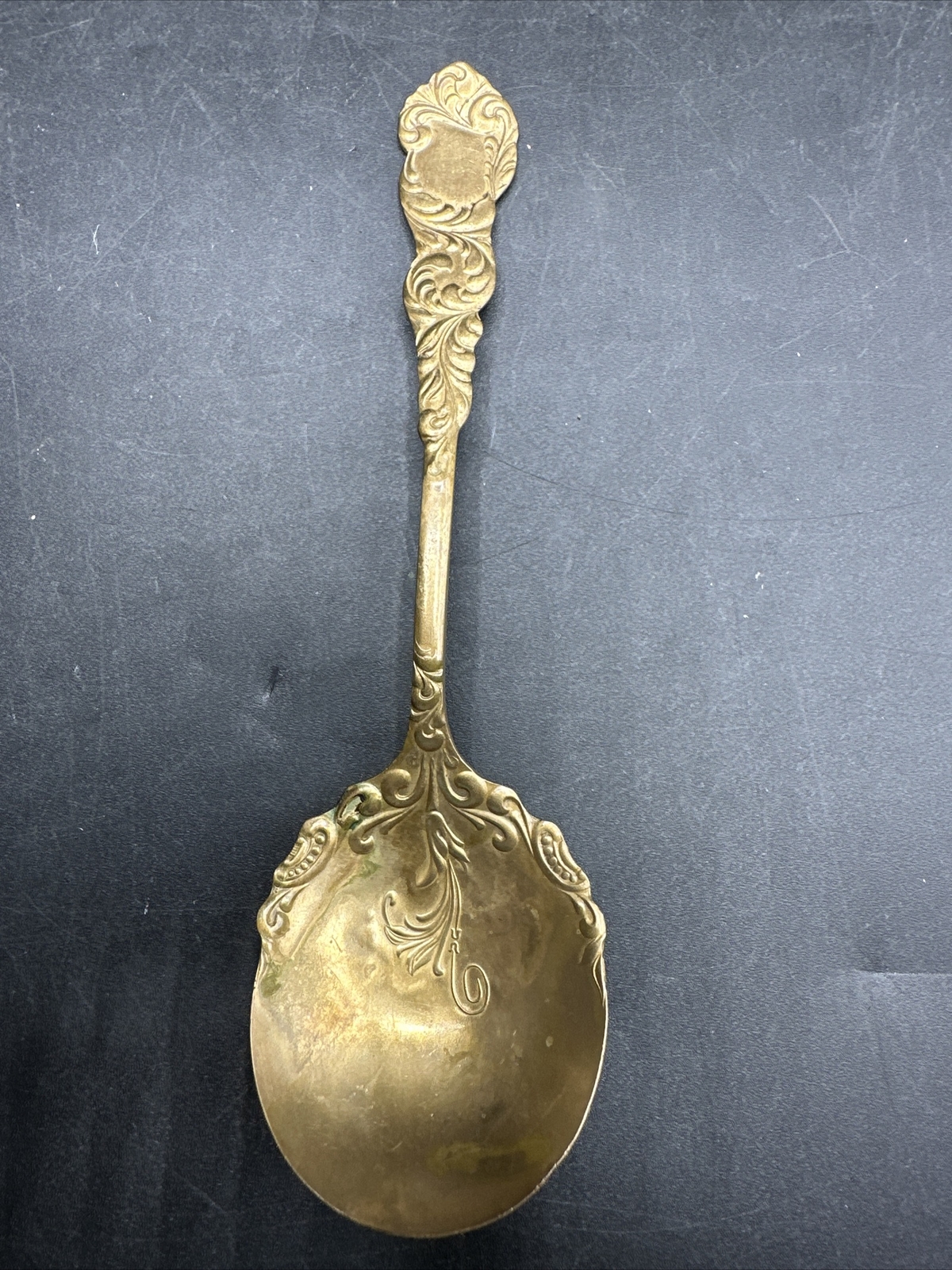 Vintage Gold Washed Waldo HE Hotel Anderson Soup Spoon Pat 1894 Ornate ...