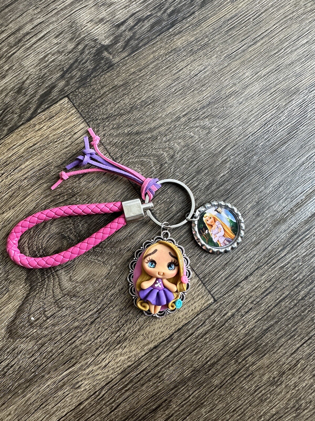 Rapunzel Tangled Princess Keychain Purple Dress Key Chain Bag Charm | eBay