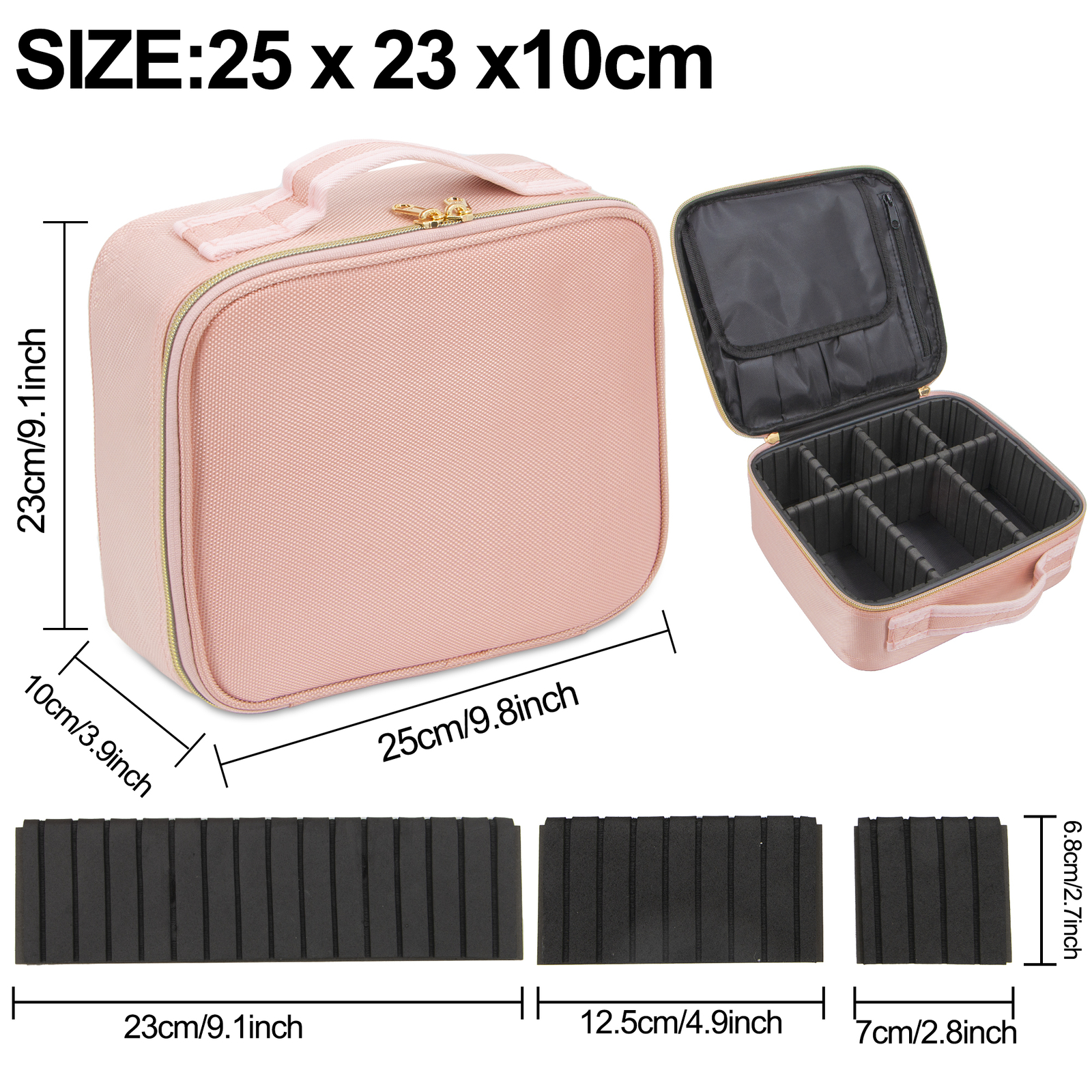 Time to Sparkle Vanity Case Make up Travel Jewelry Cosmetic Bag Storage ...