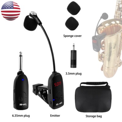 For Saxophone Mic Wireless Microphone System Clip on Musical ...