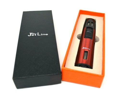 Jetline R-200 Double Torch Pen Style Butane Lighter Red New In Box | eBay