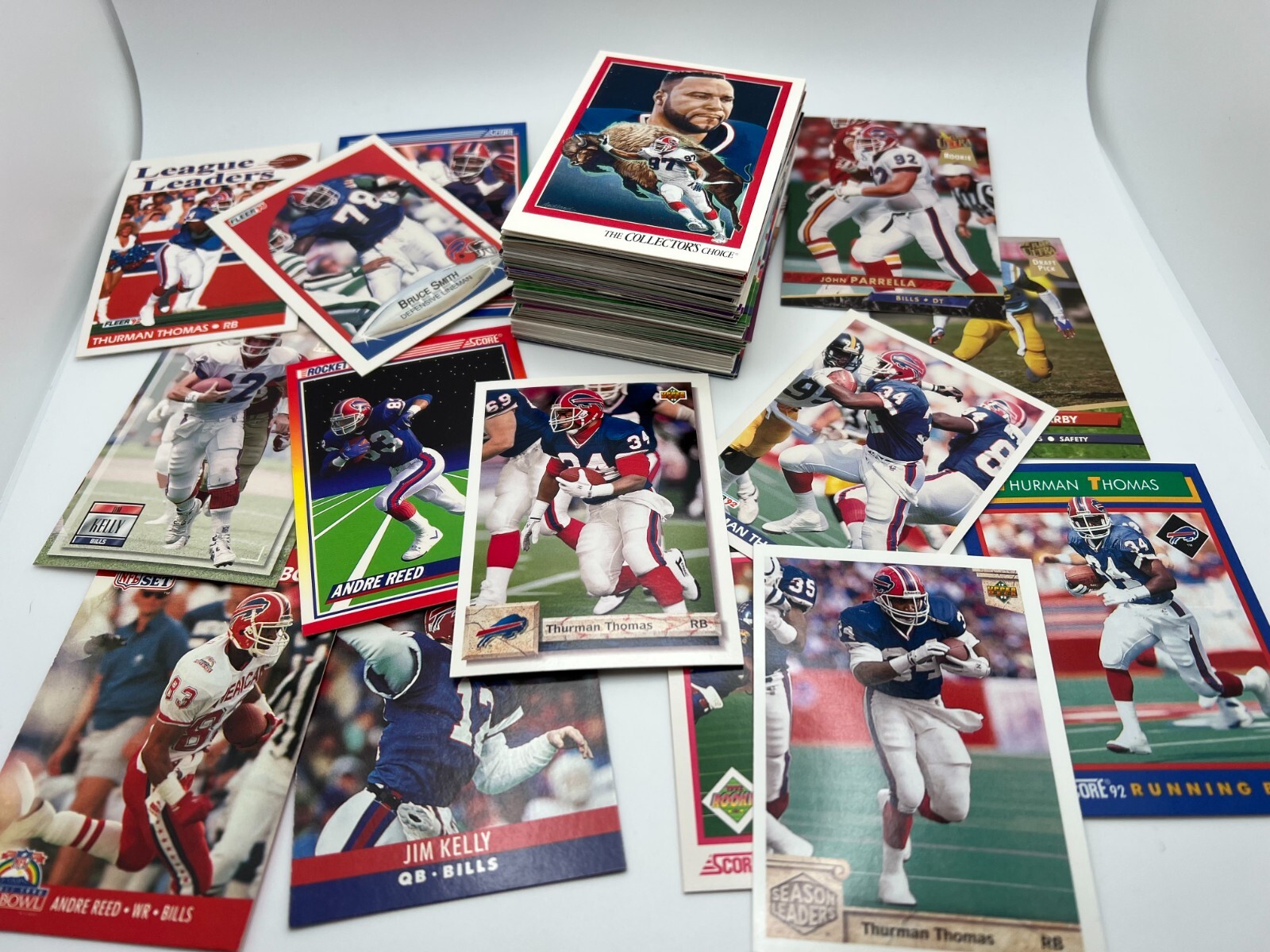 Lot of 95 1990s Buffalo Bills Cards Jim Kelly Thurman Thomas Bruce ...