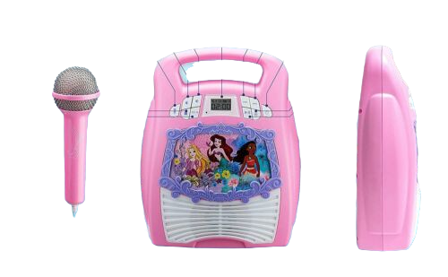 eKids Disney Princess Karaoke Machine for Kids Bluetooth Speaker with ...