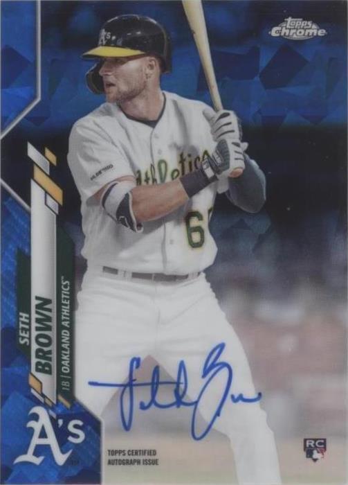 2020 Topps Chrome Sapphire Edition - Rookie Autographs Seth Brown #CSA ...