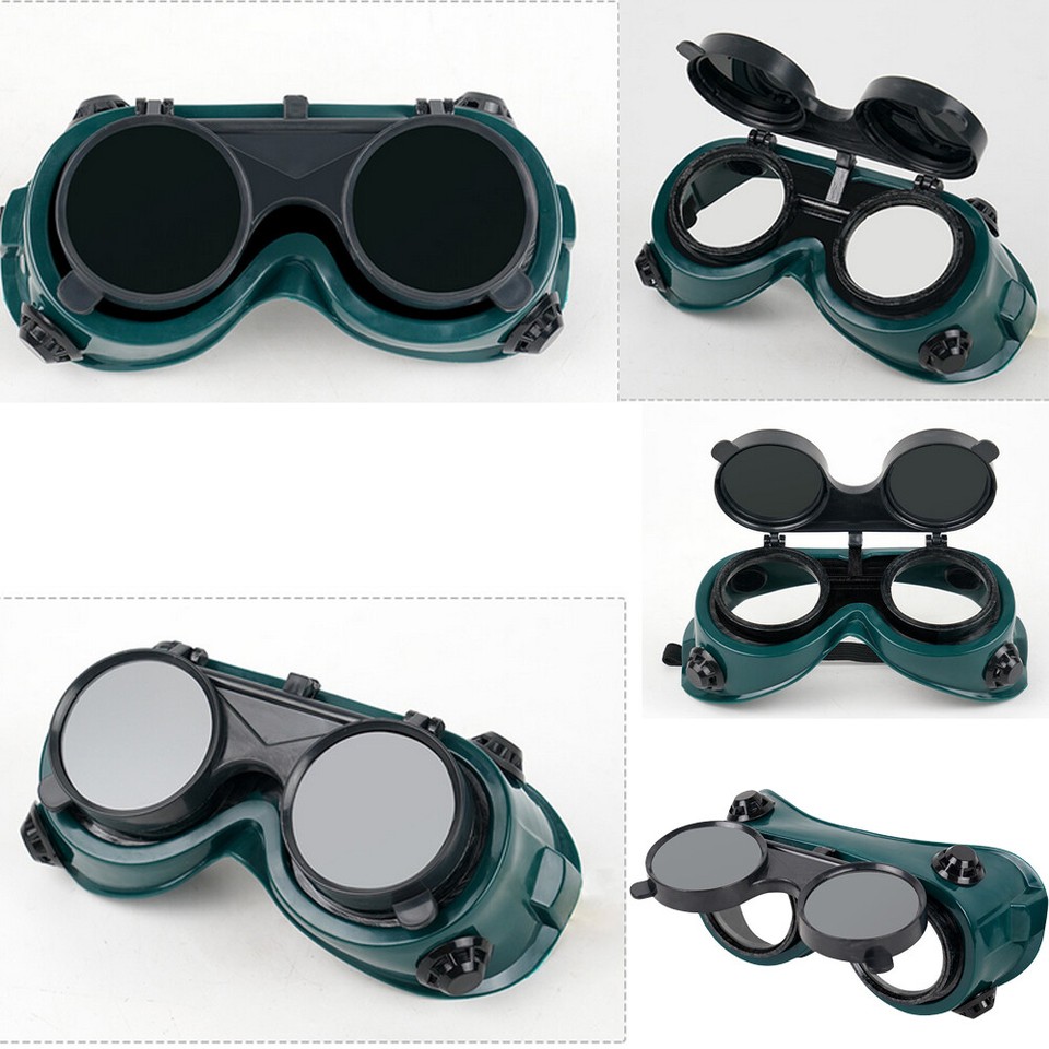 Flip Up Oxy Cutting Welding Safety Glasses Solder Welder Goggles Eye ...
