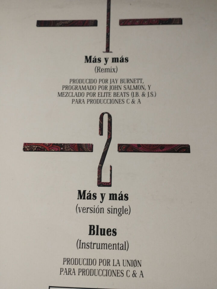 La Union Mas E Mas Remix WEA 1988 247053-0 - Maxi LP Vinilo 12" VG/VG Am | eBay