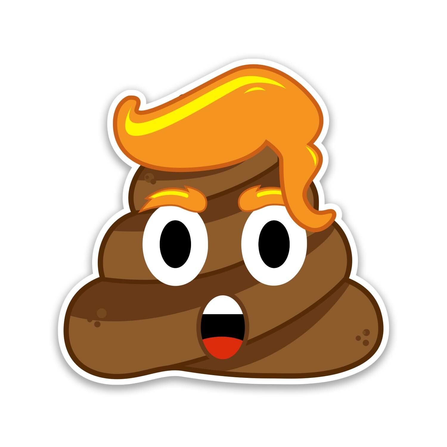 Trump Poop Vinyl Sticker 3" Wide - Includes Two Stickers | eBay