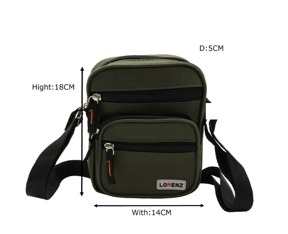 Canvas Travel Shoulder Bag Cross body Handbag Small Work Bag Flight ...