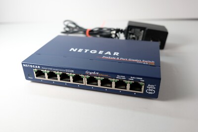 NETGEAR ProSAFE 8-Port Gigabit Ethernet Switch GS108 w/ Power Supply | eBay