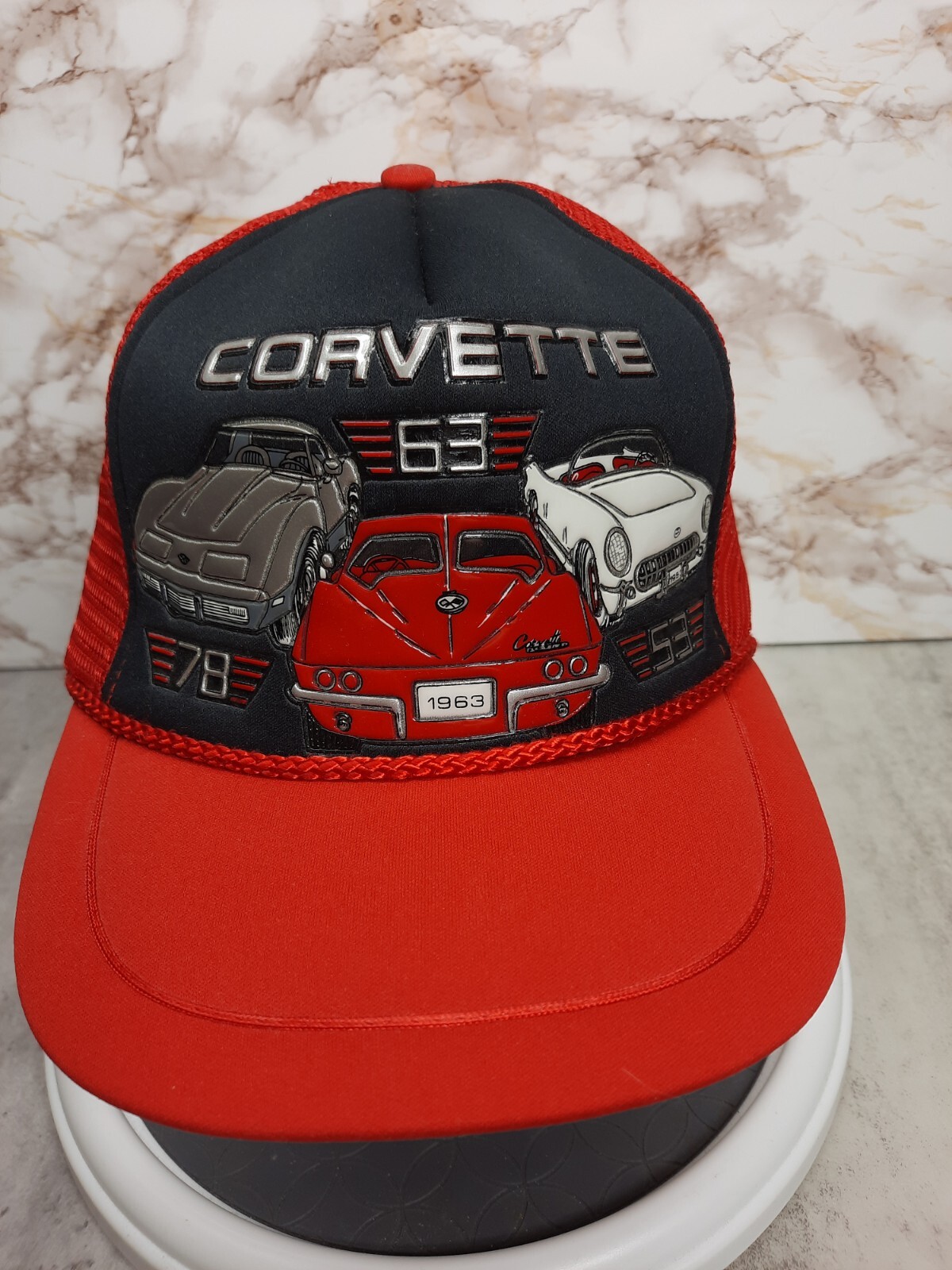 Rare Vintage 78/63/53 Corvette Trucker Mesh Foam Hat … - Gem