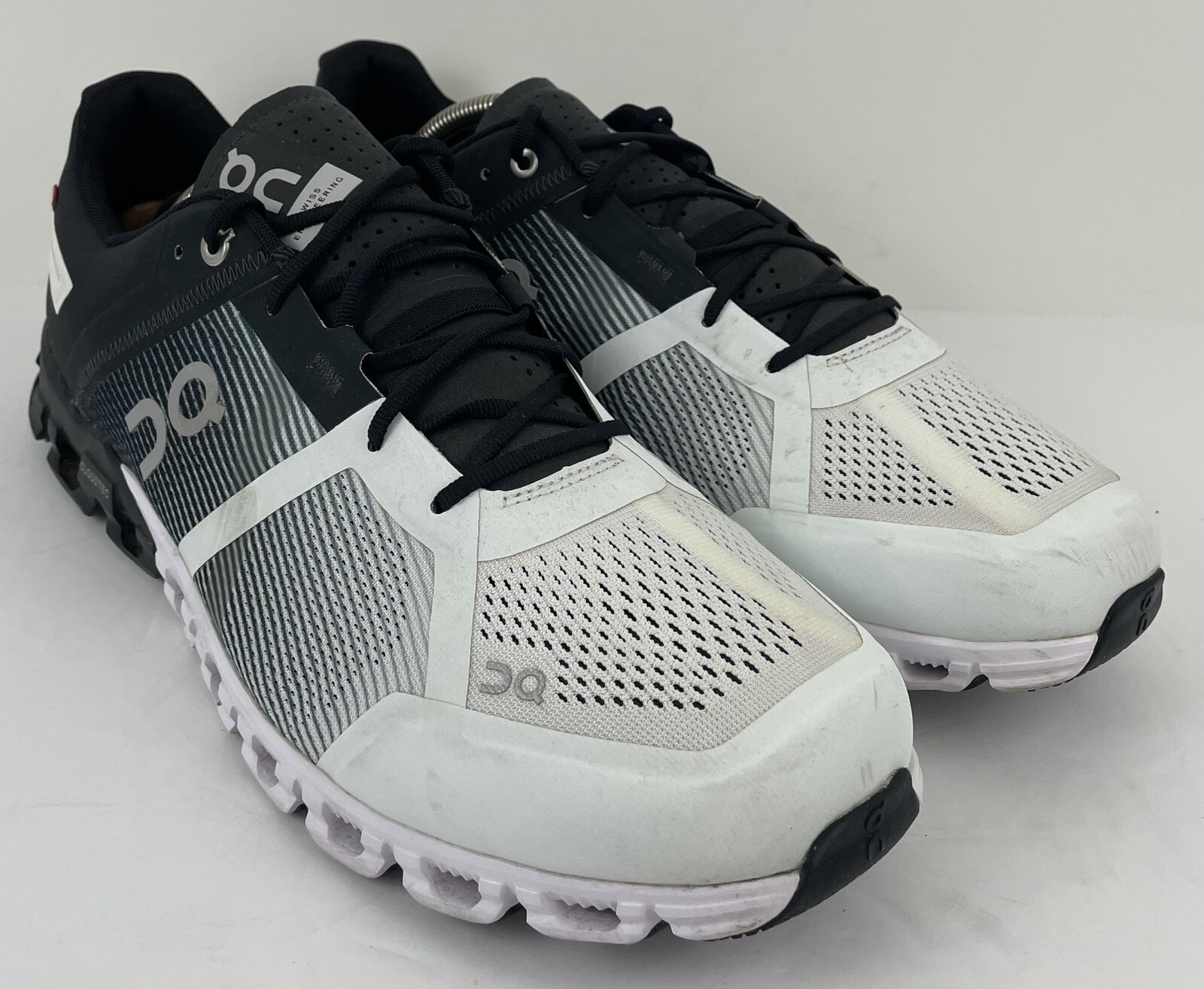 On Cloud Mens Cloudflow Running Shoes Black White Clo… - Gem