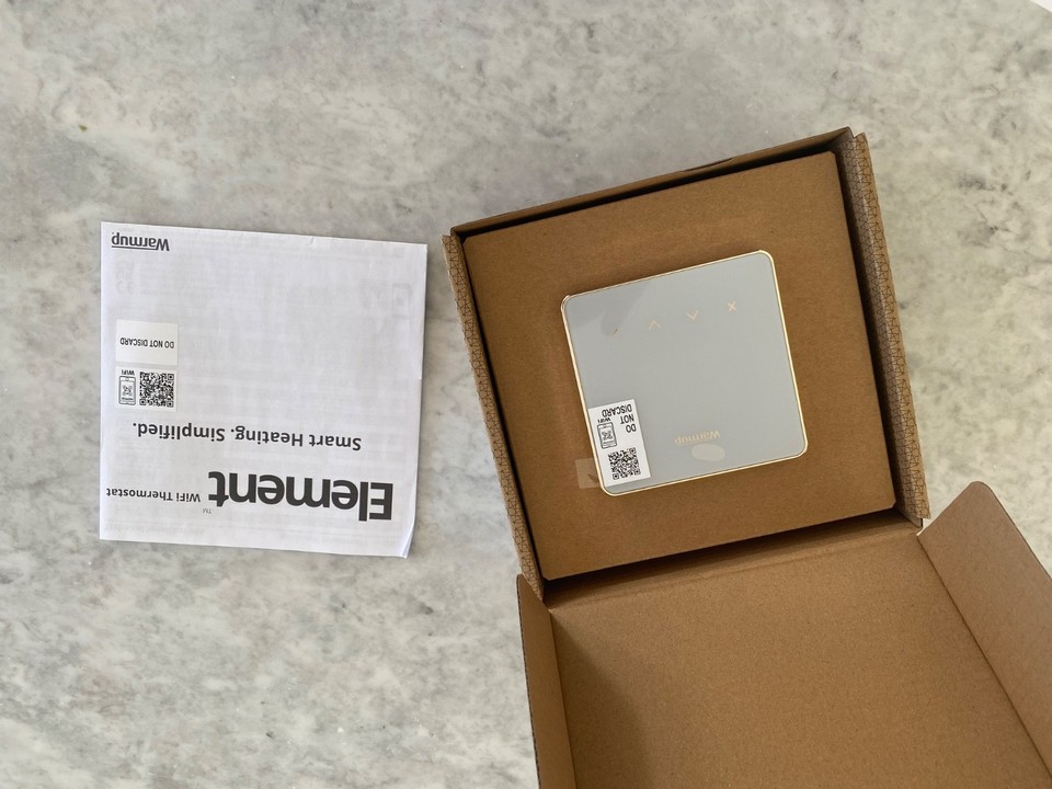 Warmup Element WiFi Light Thermostat - White & Rose Gold (ELM-01-WH-RG ...