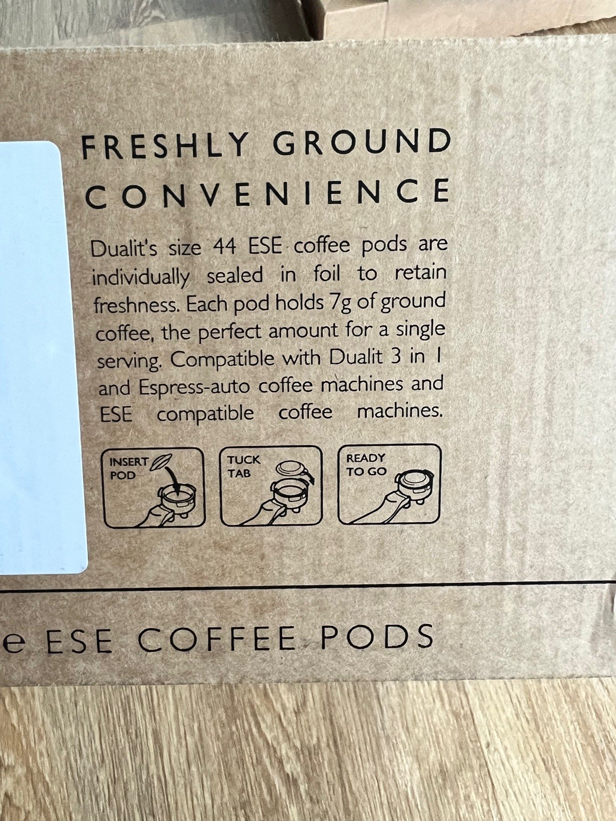 Dualit Colombian ESE Coffee Pods 7 grams X94 Servings of Premium BB May ...