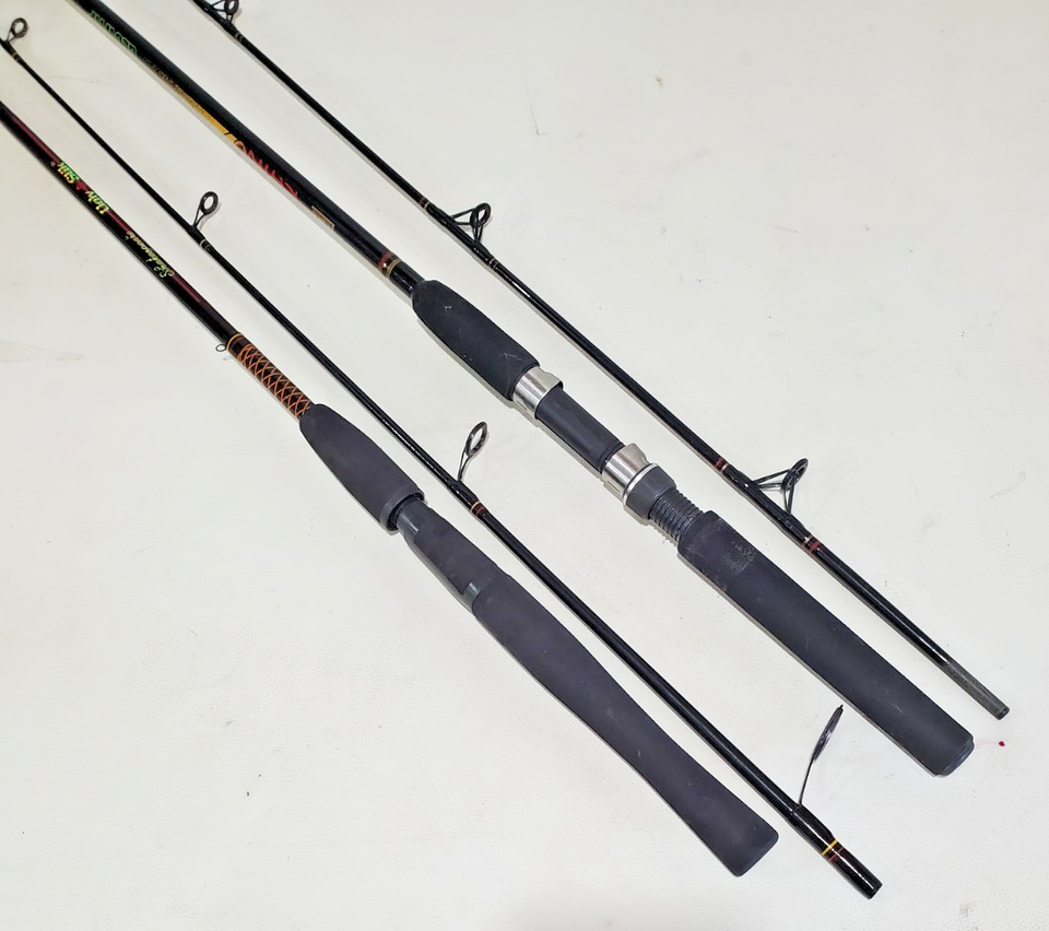Shakespeare Ugly Stick SPL1102 & Zebco Rhino ZRS66MT Spinning Rods NICE ...