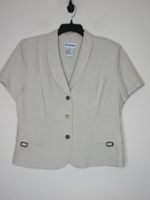 NWT Perceptions Petite Women's Two Piece Blazer Retro Pantsuit Camel ...