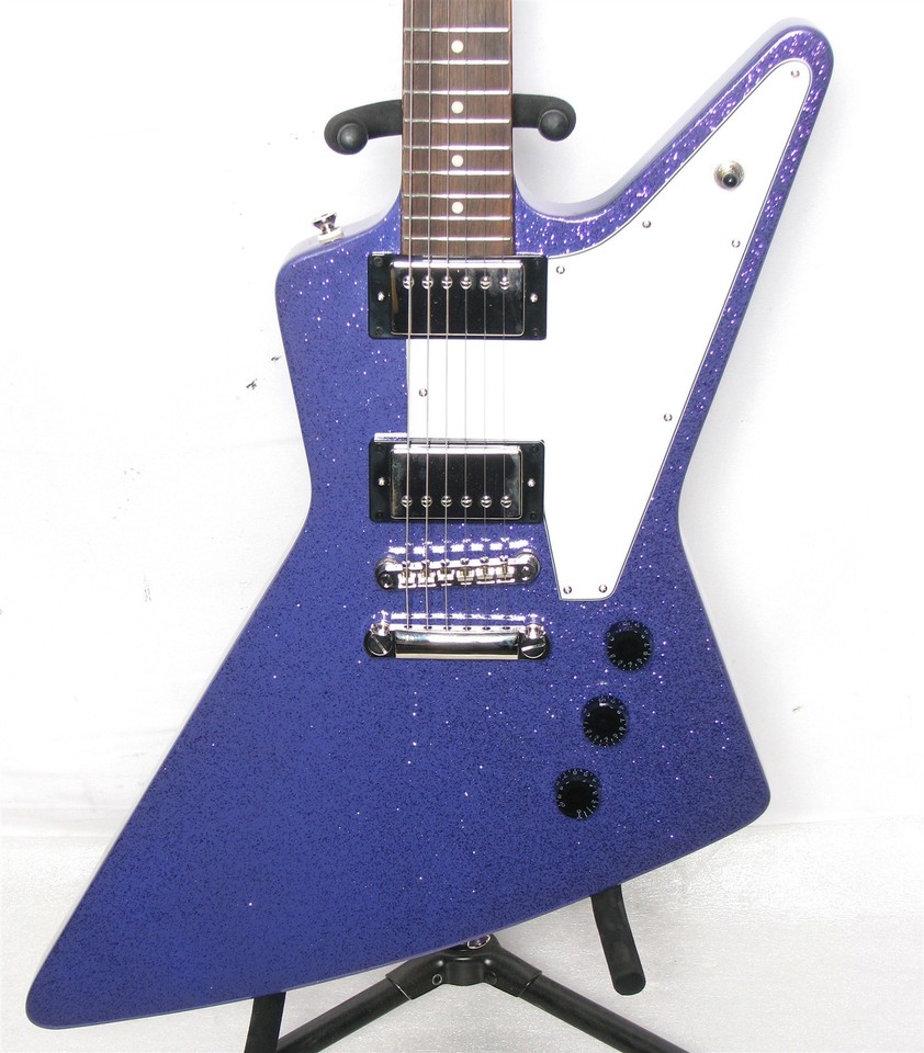 Epiphone Exclusive Run Explorer Guitar Purple Sparkle with Gig Bag | eBay