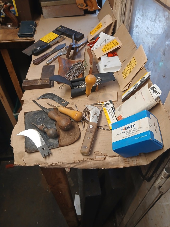 Joblot Of Upholstery Tools + Leather Working Tools, J Adams + Taylor ...