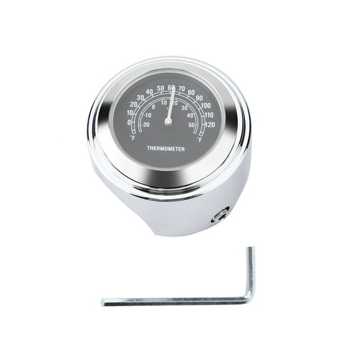 Waterproof Motorcycle Mobike Front Chrome Handlebar Mount Thermometer ...