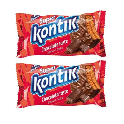 2PCS Ukrainian Sweets KONTI "Super Kontik" Chocolate Taste Sandwich ...