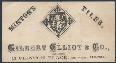 Mintons Tiles 1870s Gilbert Elliot New York British Ceramics Pottery ...