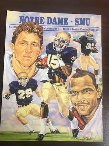 Notre Dame vs SMU football program November 11, 1989 | eBay