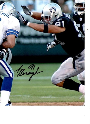 Tyler Brayton Signed Autographed 8x10 Photo Raiders Defensive End W ...