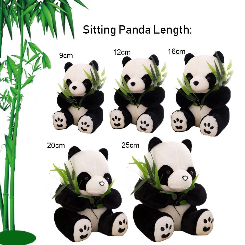 Sitting Kids Baby Plush Panda Present Doll Stuffed Animals Cute Cartoon ...