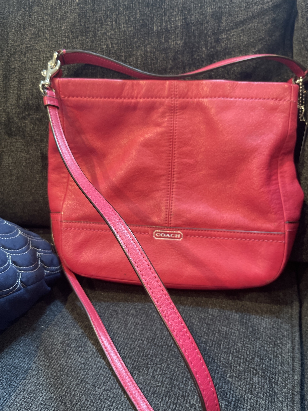 COACH Hot Pink Leather Crossbody Handbag - Gem