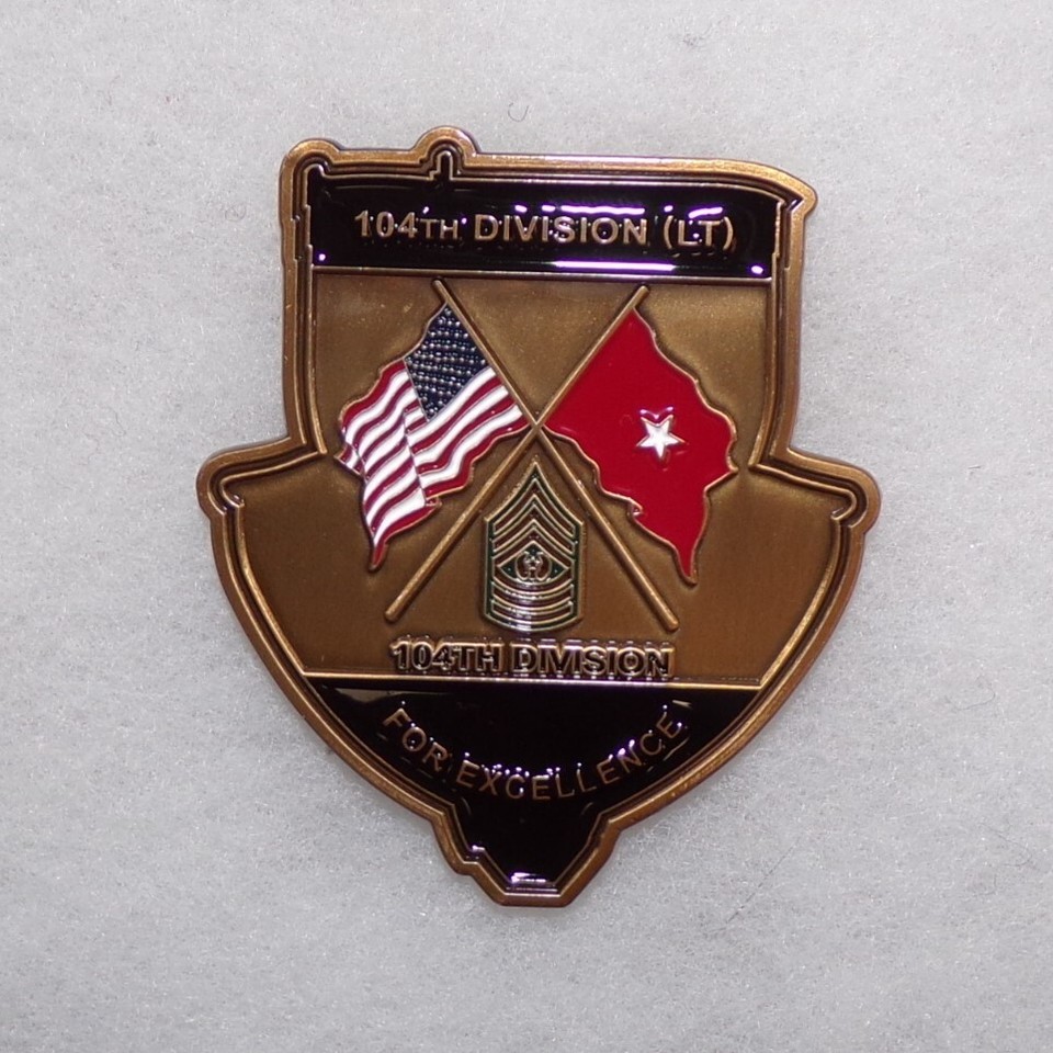 US Army 104th Infantry Division (LT) Command Tm Challenge Coin for ...
