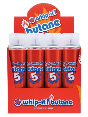 24 Cans Whip It Butane 5 300ml - 5x butane lighter refill fuel ...