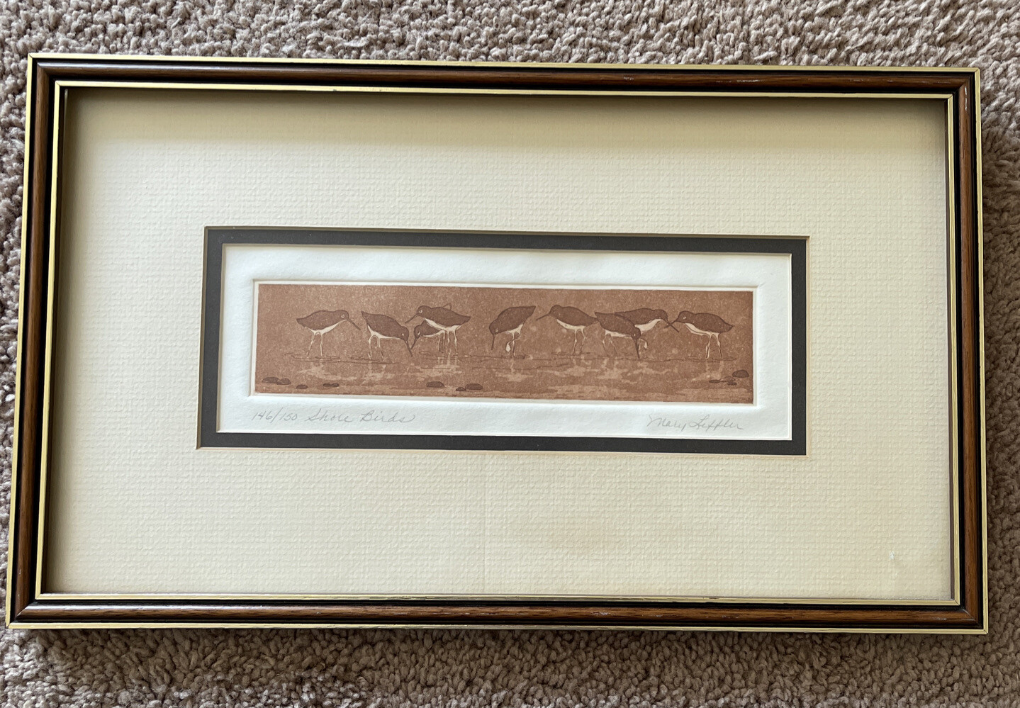Mary leffler shore birds print 146/150 signed framed and matted | eBay