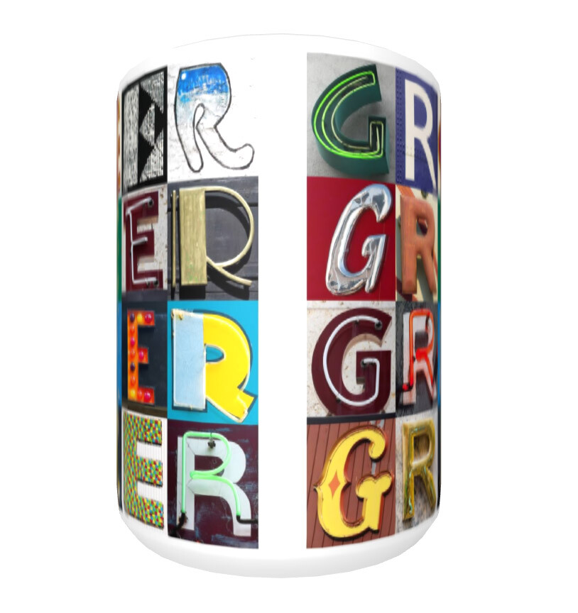 GREER Coffee Mug / Cup featuring the name in photos of sign letters | eBay
