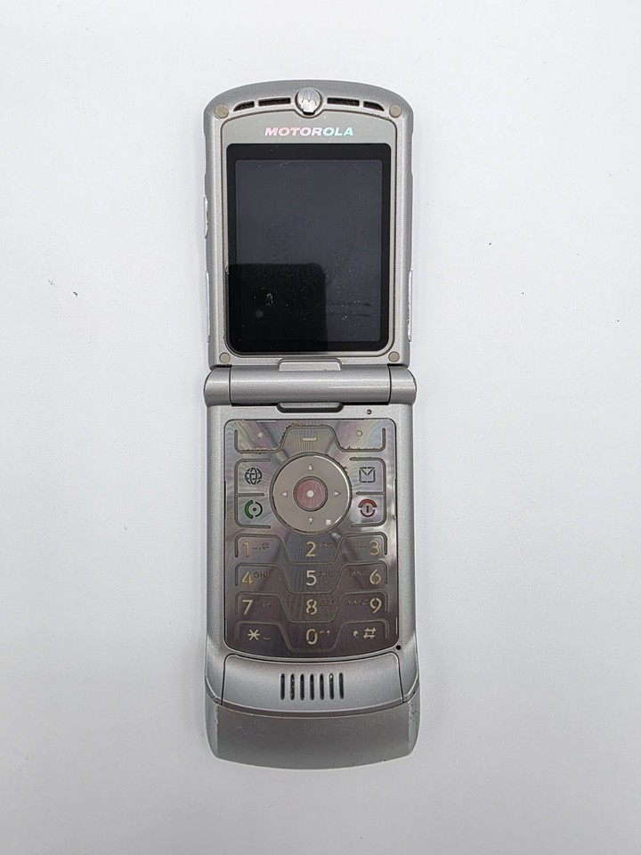 Motorola RAZR Silver V3 - Y2K Flip Phone (Needs New Battery) | eBay