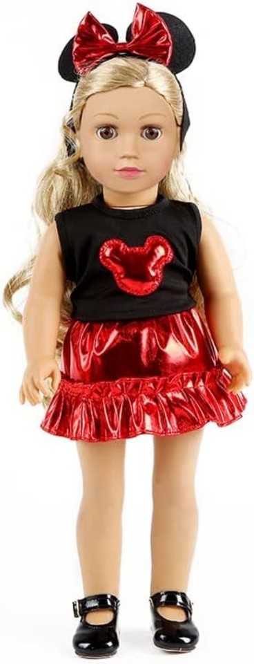 7 Sets 18 inch Doll Clothes Gifts and Accessories, Mickey,Unicorn Doll ...