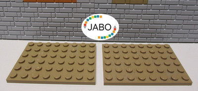(I13/2) Lego 2x 3036 Plate 6x8 Dark Tan Knights Pirates Star Wars ...