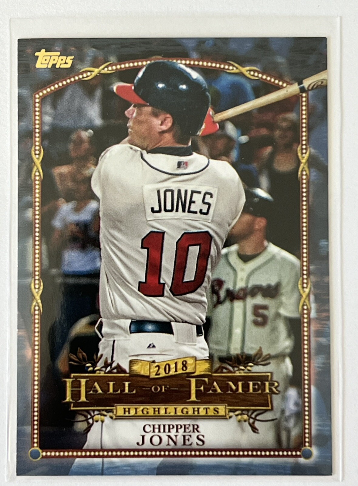 2018 Topps Hall of Famer Highlights #HFH-7 Chipper Jones Atlanta Braves ...