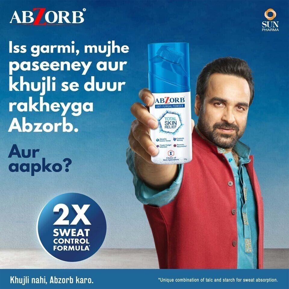 Abzorb Antifungal Dusting Powder Skin Irritation, Redness, Itching 50g ...