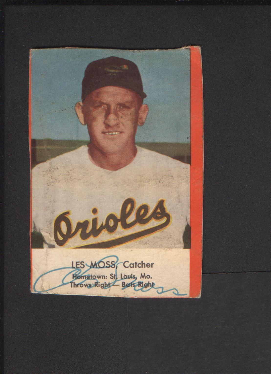 1954 Esskay Meats Wieners Les Moss Baltimore Orioles Hot Dogs Short ...