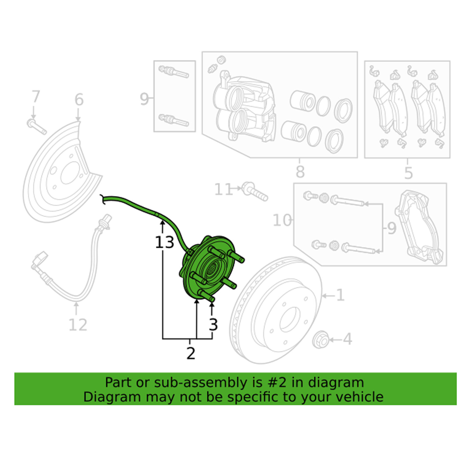 Genuine OEM Mopar Front Wheel Bearing and Hub Assembly For Ram 1500 | eBay