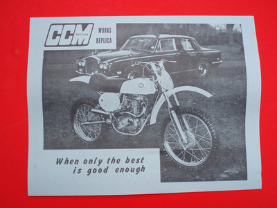 CCM • NOS OEM Clews 1976 US Sales Literature Brochure 500 580 600 MX ...