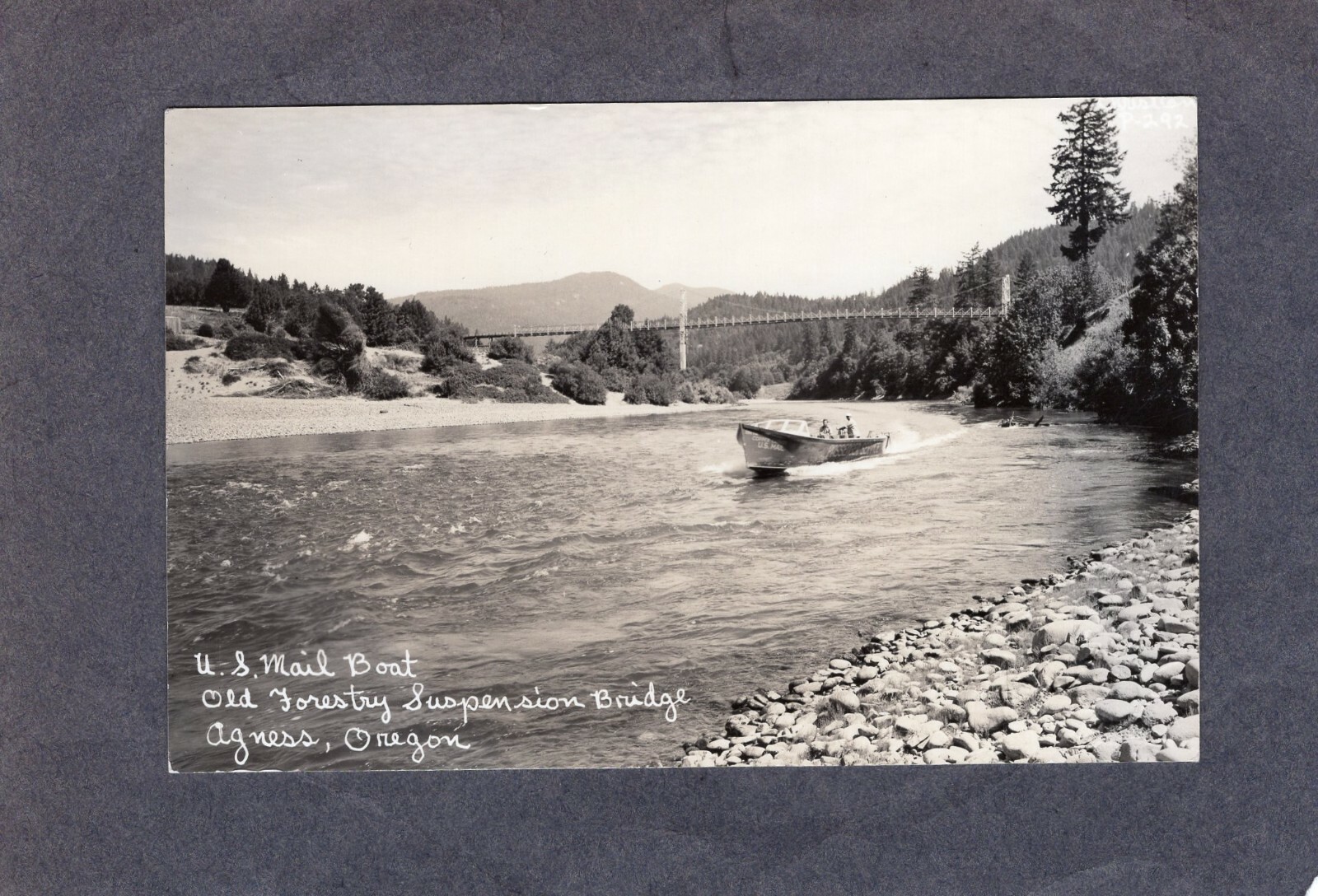 RPPC Real Photo Postcard: U S Mail boat - Agness, Oregon | eBay