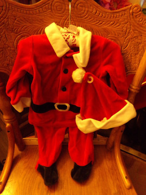 CHRISTMAS Kids SANTAS HELPER SANTA SUIT costume size SMALL 3MOS | eBay