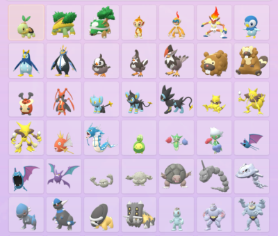 Todos Os Pokemon Sinnoh