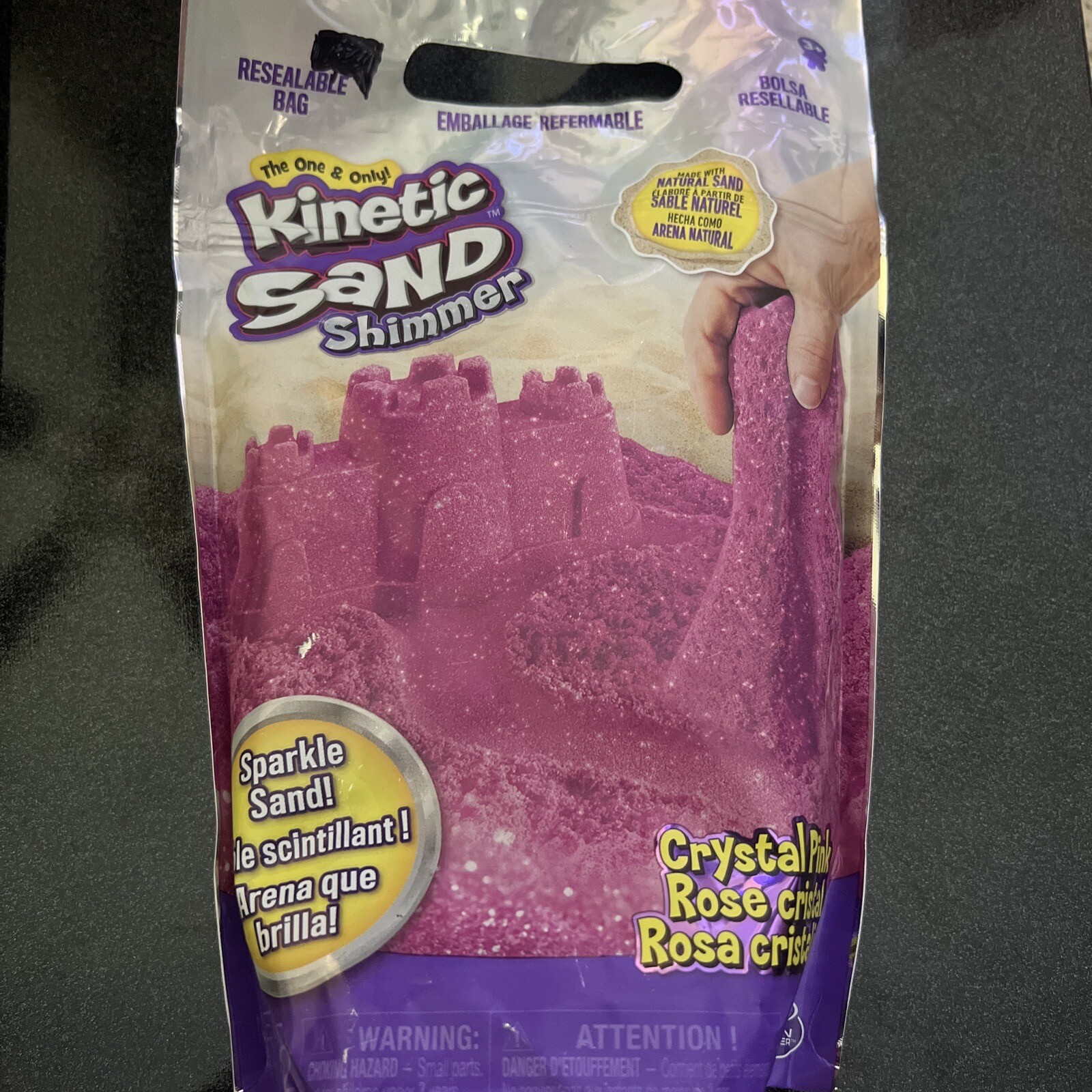 NEW!!Kinetic Sand Shimmering Crystal Pink 2lb Bag of All-Natural Play ...